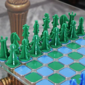 Handmade Elegant Chess Set Blue and Green Chess Set Handmade - Etsy