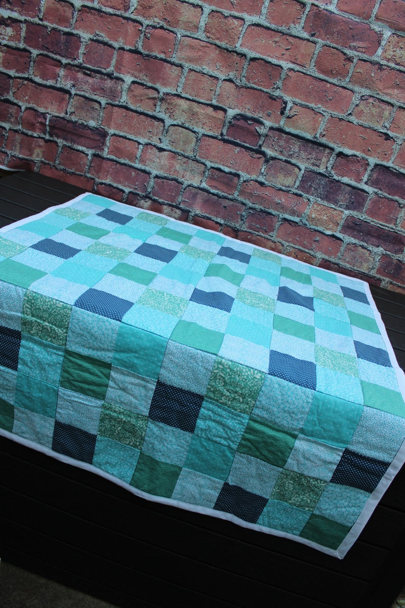 Blue Themed Blocked Quilt - Etsy