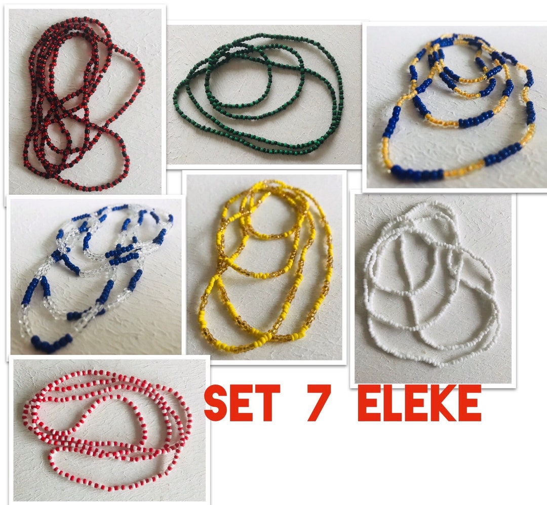 Set 7 eleke orishas yoruba: elegua ogun ochosi yemaya - Etsy France