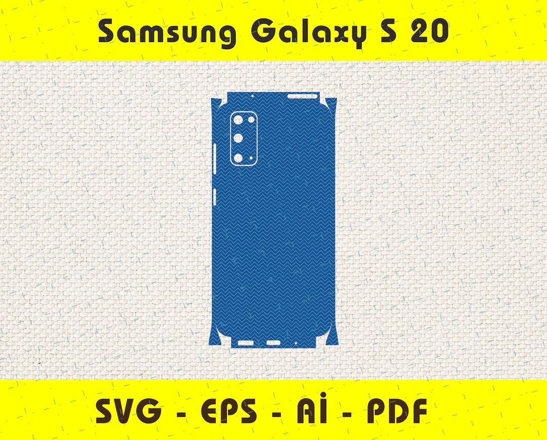 Samsung Galaxy S20 Full Wrap Skin Cutting Template SVG, EPS, Aİ, Pdf, Silhouette, Cricut Vector ...