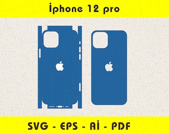 IPhone 12 Pro Full Wrap Skin Cutting Template Dxf, SVG, EPS, Aİ, Pdf ...