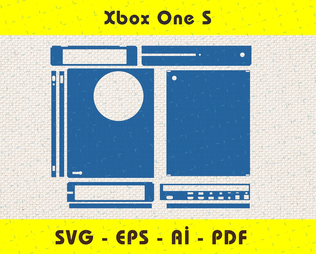 Xbox One S Skin Full Wrap Skin Cutting Template SVG, EPS, Aİ, Pdf ...