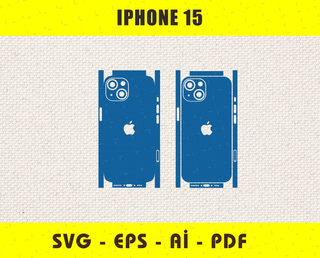 IPhone 15 Full Wrap Skin Template - Etsy