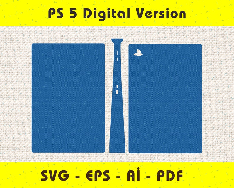 Sony Playstation 5 Skin Template PS5 Digital Version Full Etsy Australia