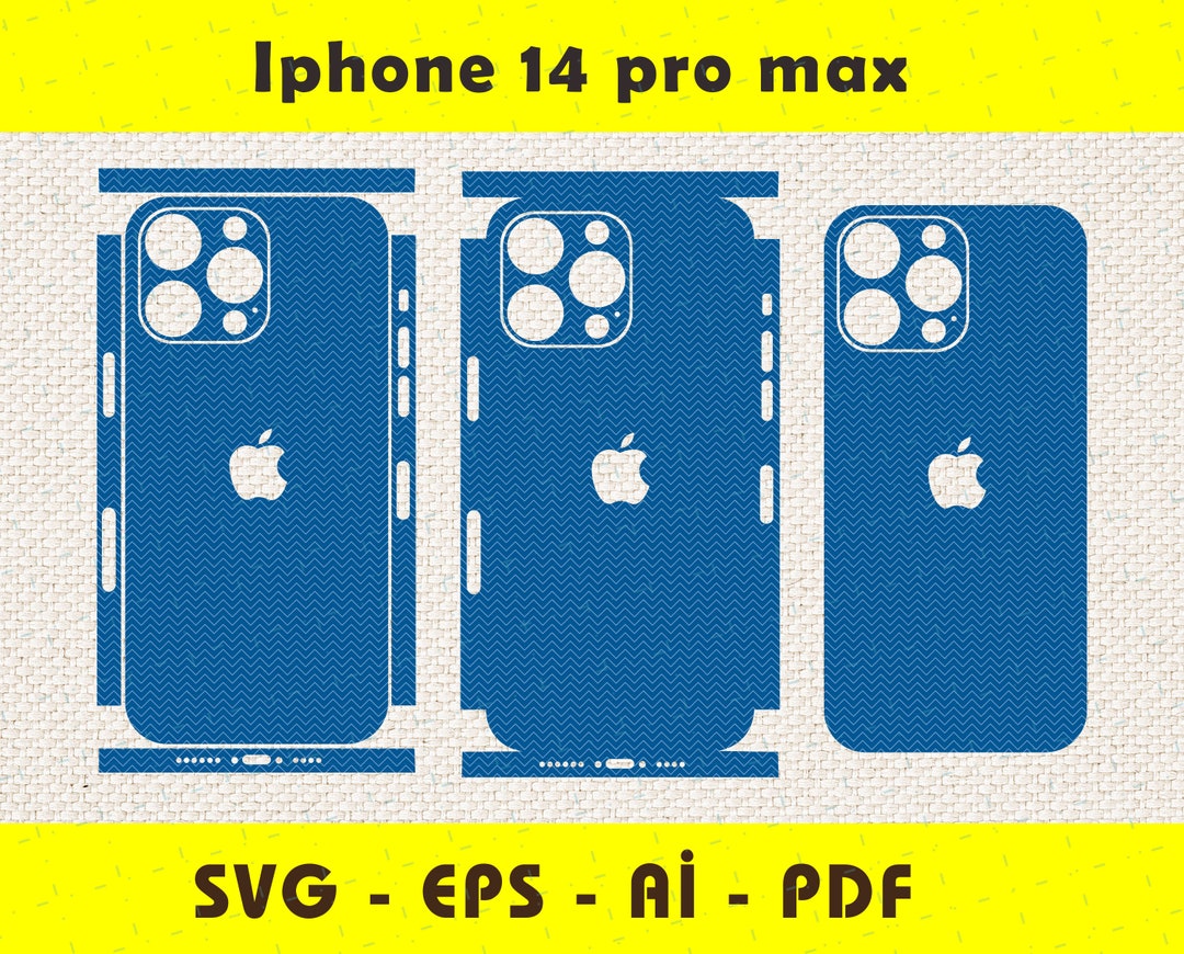 IPhone 14 Pro Max Full Wrap Skin Template - Etsy