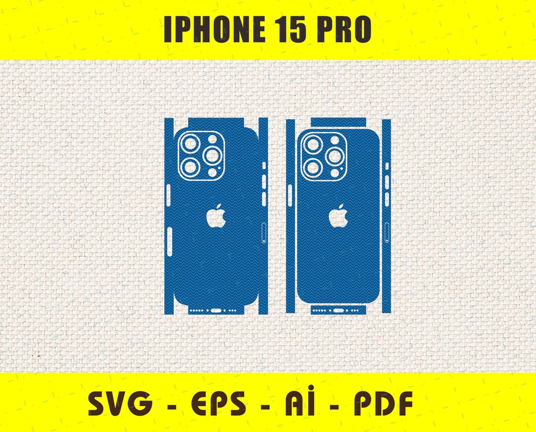 IPhone 15 Pro Full Wrap Skin Template - Etsy