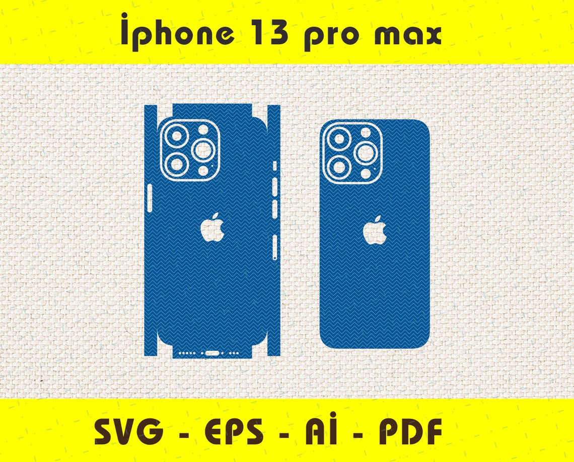 IPhone 13 Pro Max Full Wrap Skin Template - Etsy