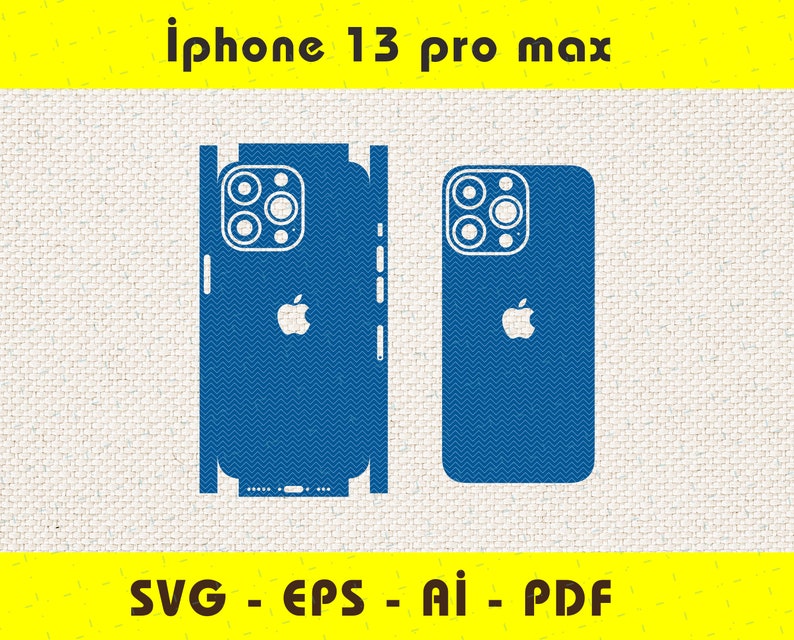 IPhone 13 Pro Max Full Wrap Skin Template - Etsy