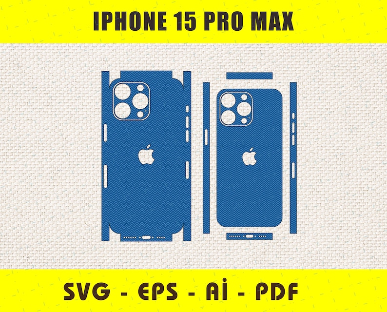 IPhone 15 Pro Max Full Wrap Skin Template - Etsy
