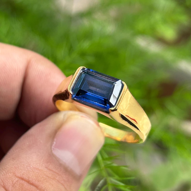 Blue Sapphire Watch Ring - Etsy