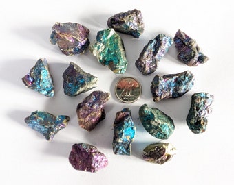 Peacock Ore / Peacock Copper Raw Specimens Crystal Healing Rock ...