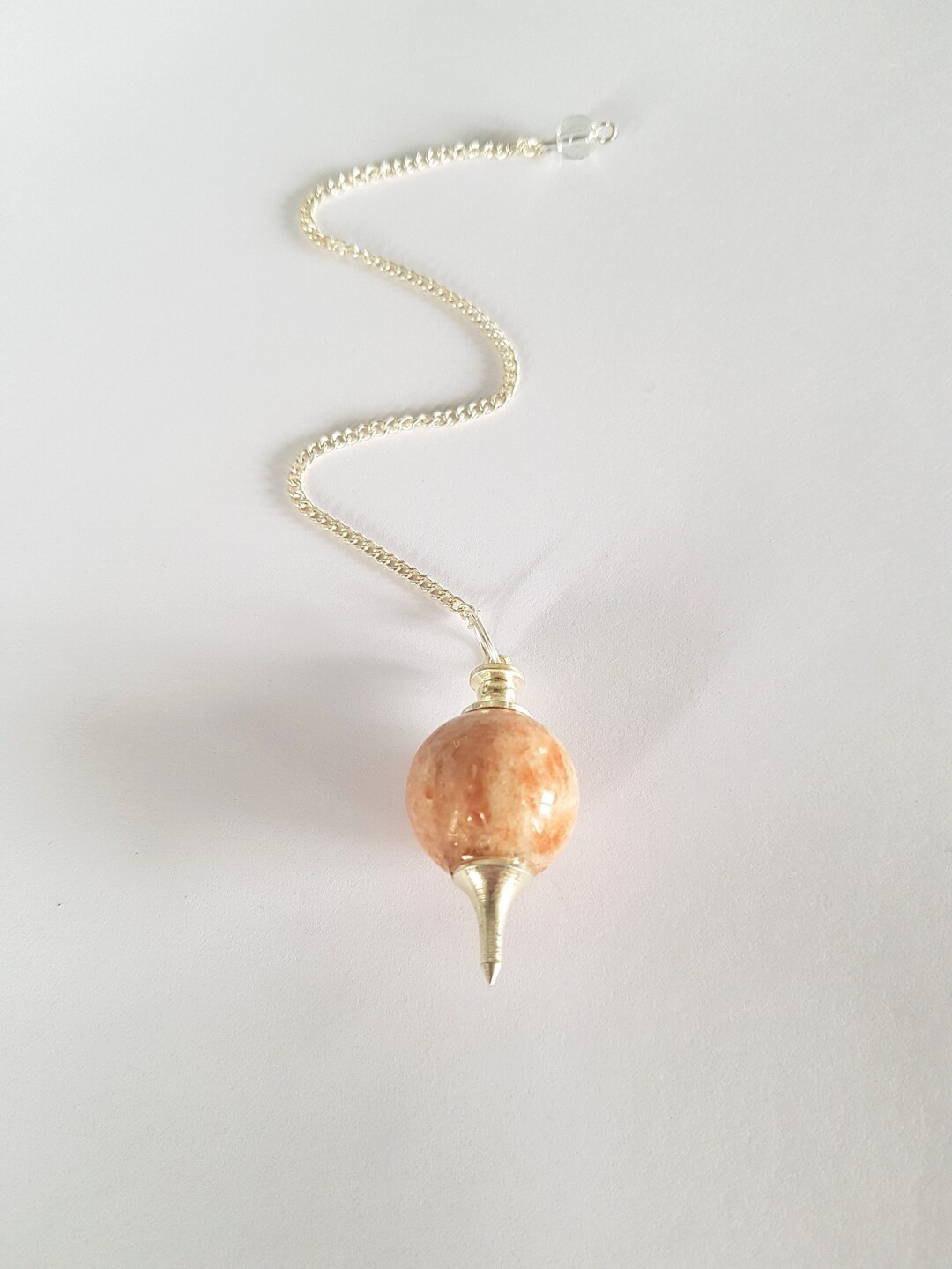 Sunstone Crystal Pendulum. Sphere. Dowsing - Etsy