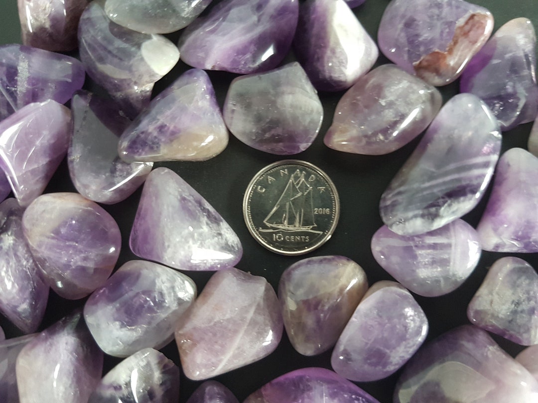 Banded Amethyst Tumbled Crystal. 1pc - Etsy Canada