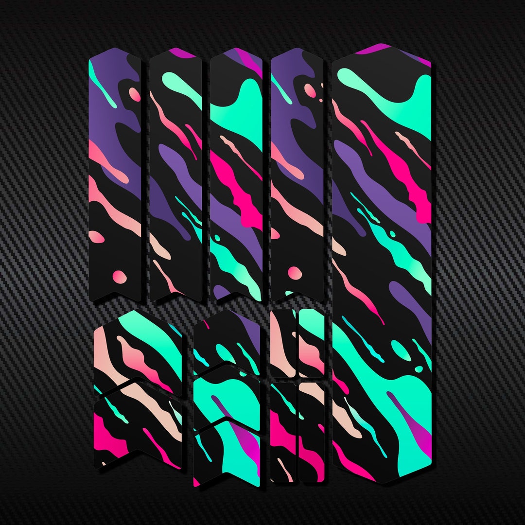 Bicycle Frame Fork Protector Decals Set 14 Pcs / Mtb Protection Guard ...