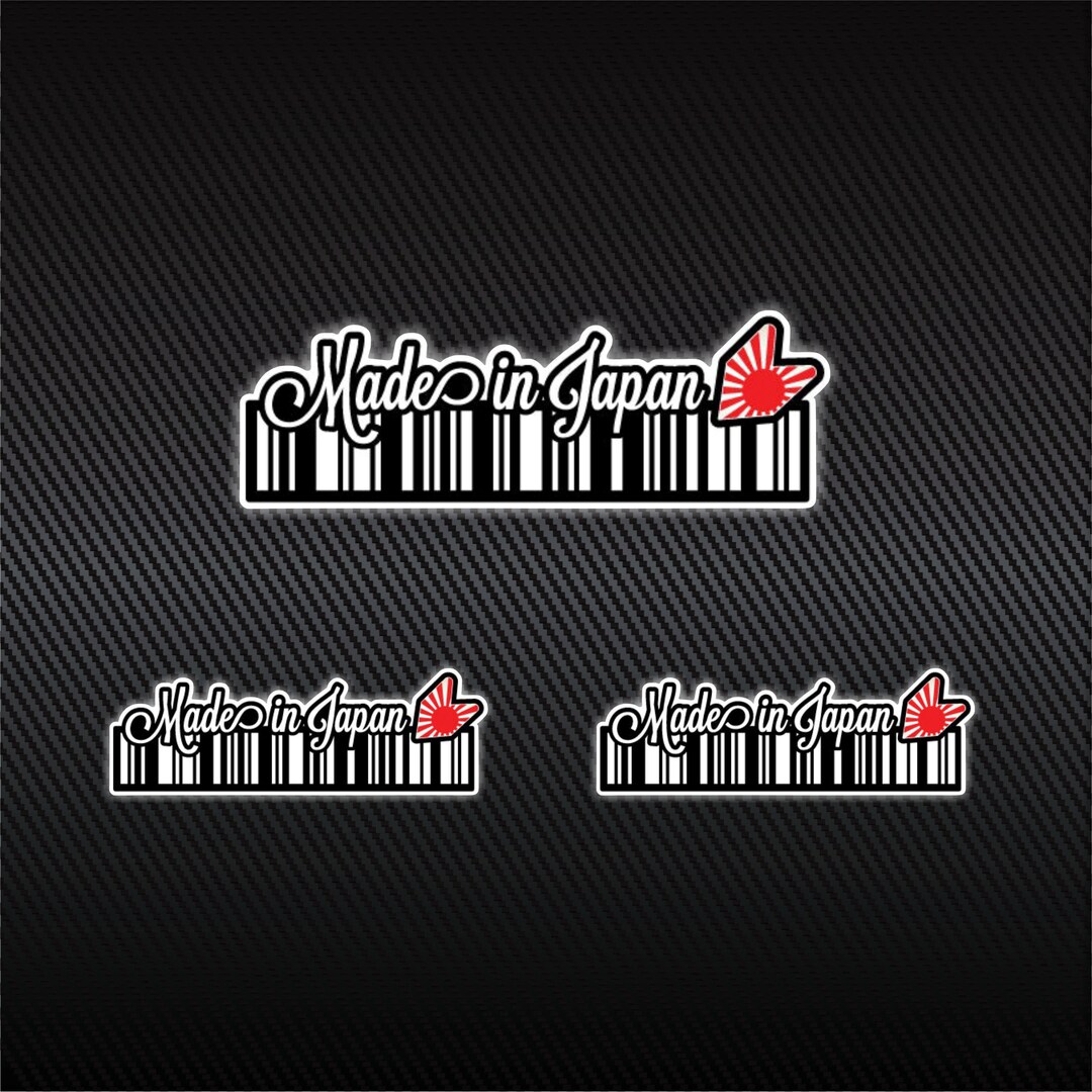 3x Made in JAPAN Car Sticker, JDM Stickers, Barcode, Lifestyle ...