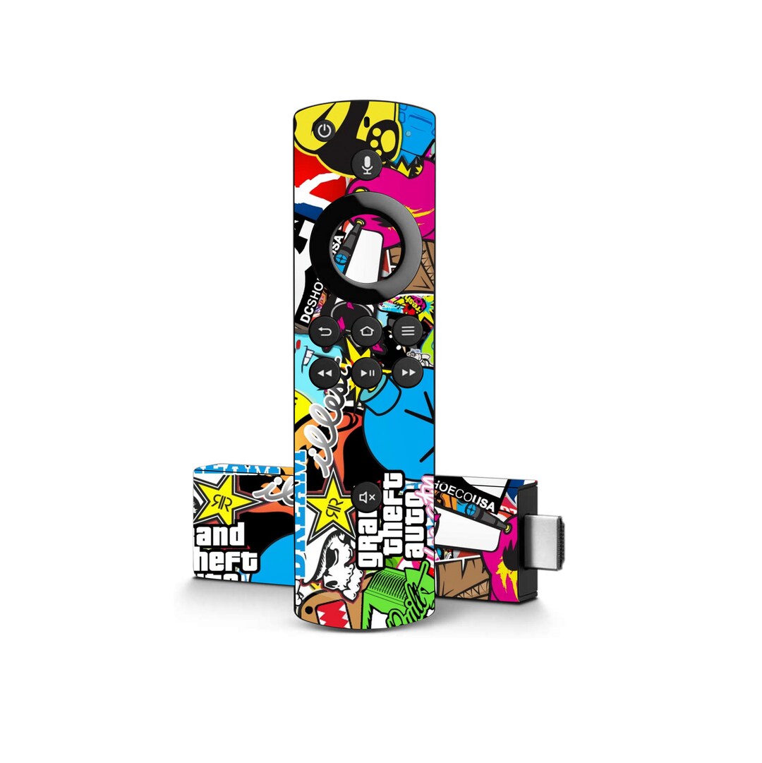 Stickerbomb SKIN for Amazon Fire TV Stick 2 4K Remote - Etsy