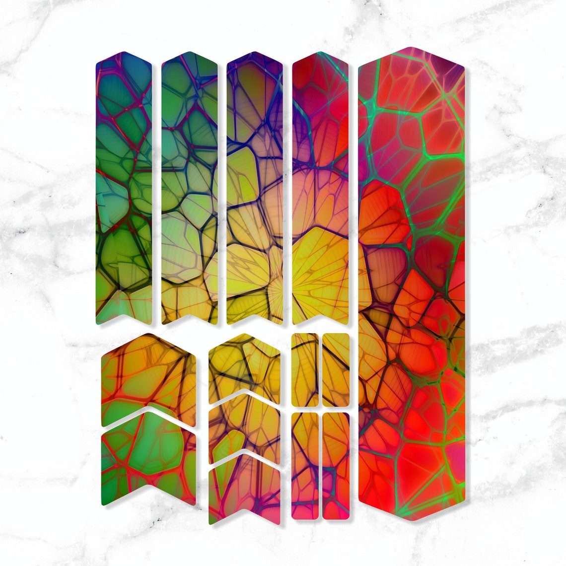 Colorful WEB Bike Frame Stickers Bicycle Frame Fork - Etsy