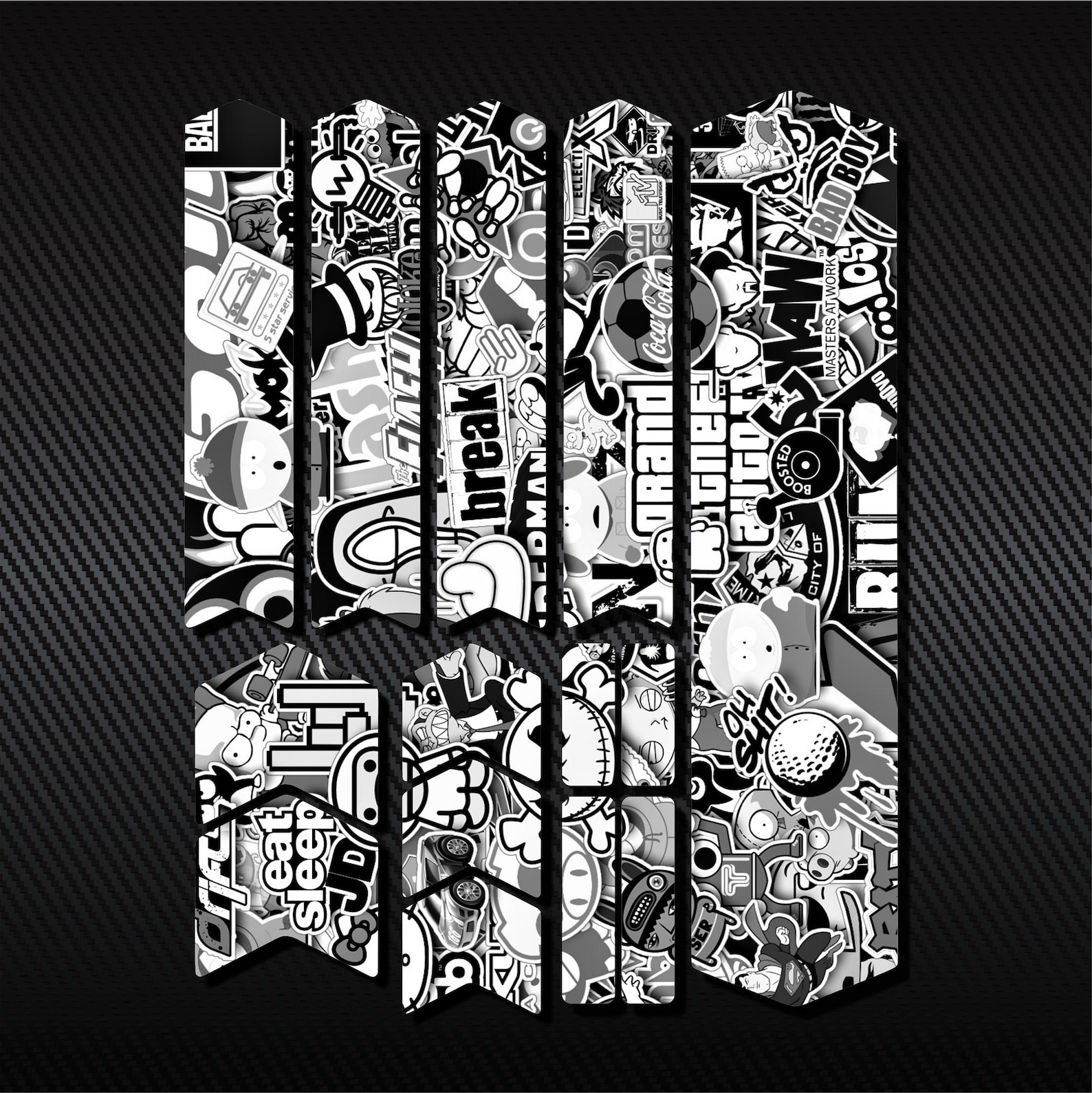 Bicycle Frame Protector Decals Set 14 Pcs / Mtb Protection - Etsy