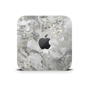 Grey Marble Mac Mini Skin, Mac Mini Decorative Wrap, Marble Pattern Protective Vinyl Cover for ...