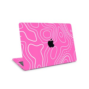 Pink Topographic Map Skin for Apple MacBook Air Pro Models, MacBook ...