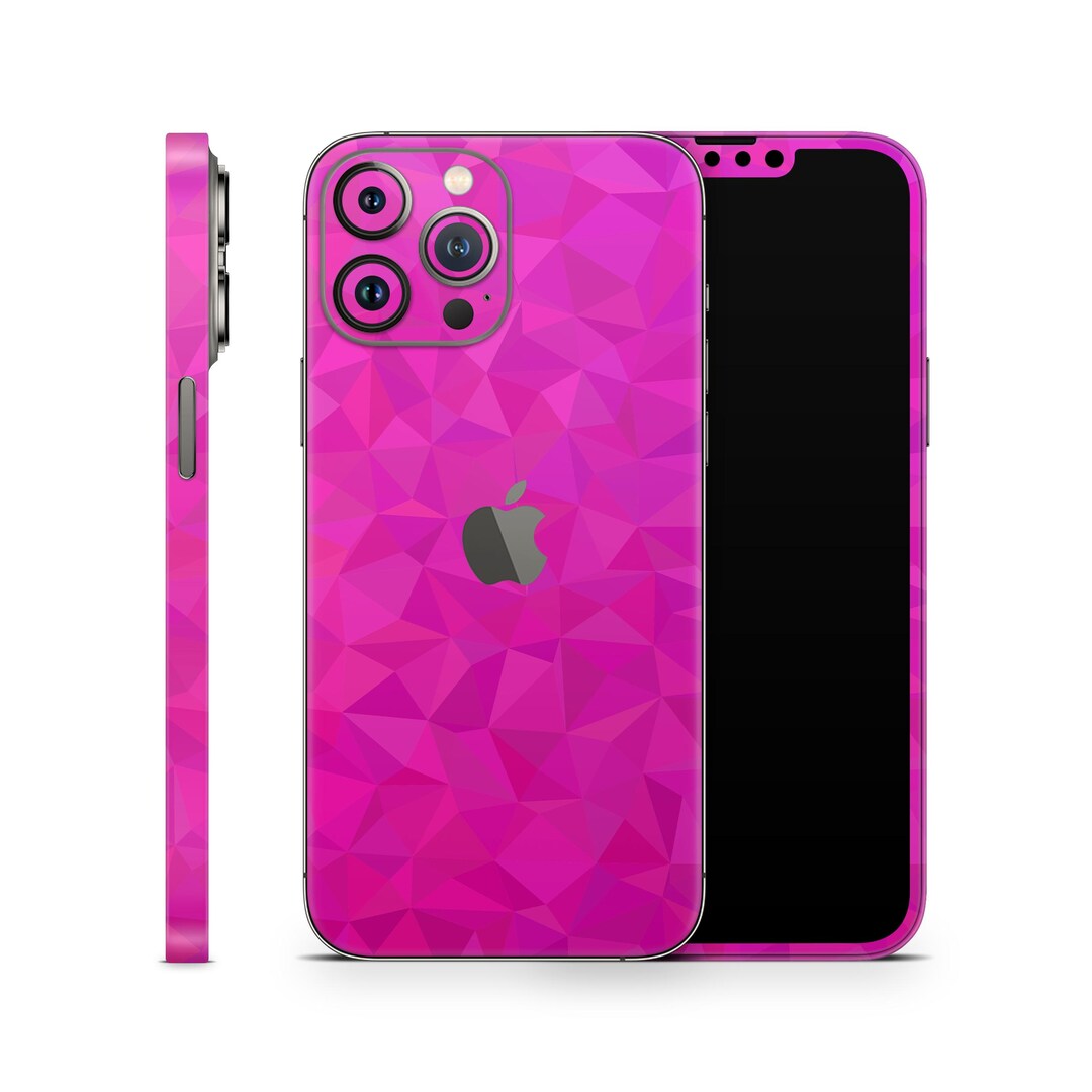 Diamonds Skin for Apple Iphone, Geometric Pink Pattern Vinyl Cover ...