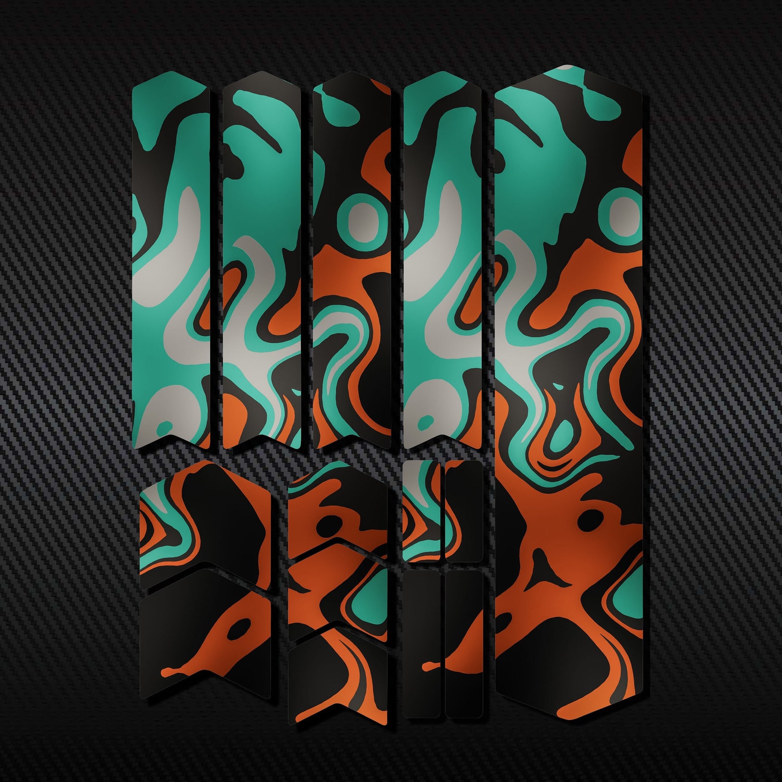 Bicycle Frame Fork Protector Decals Set 14 Pcs / Mtb Protection Guard ...