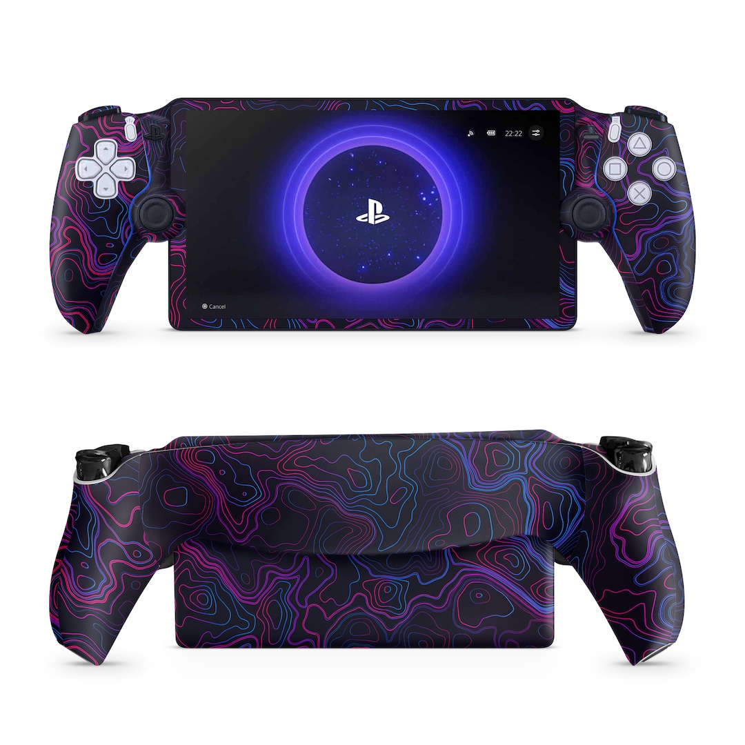 Neon Topography PS Portal Skin, Skins for Playstation Portal, Ps Portal ...