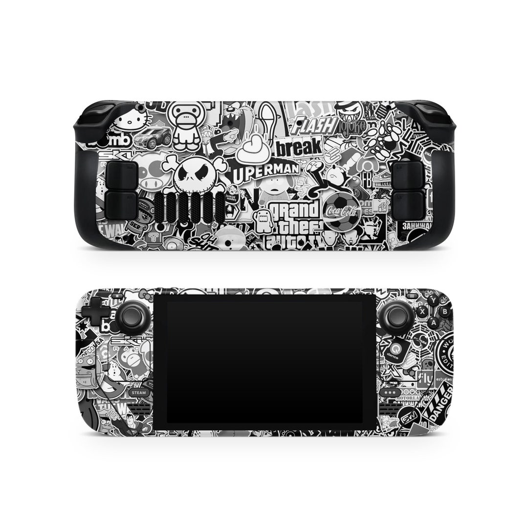 Monochrome Bombing Steam Deck Skin, Sticker Bomb Precut Printed Vinyl ...