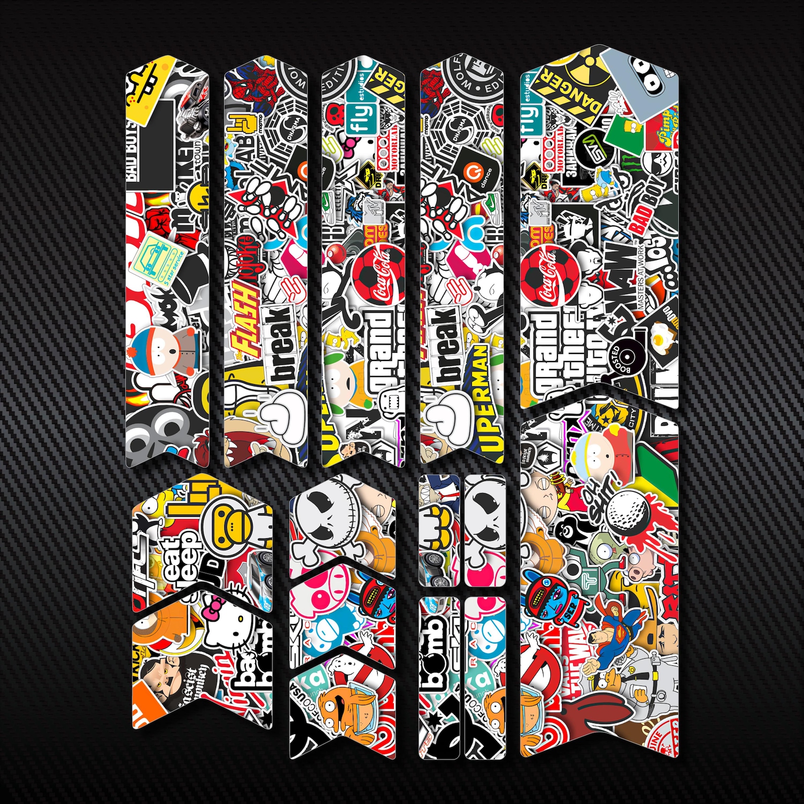 Bicycle Frame Decals Set, Mtb Stickers, Frame Protector, Bike Stickers ...