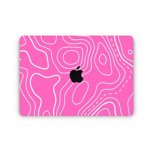 Pink Topographic Map Skin for Apple MacBook Air Pro Models, MacBook ...