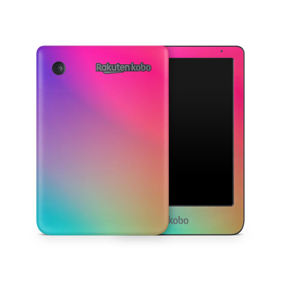 Gradient Rainbow Kobo Protective Skin, Kobo Cover Vinyl Wrap, Kobo ...