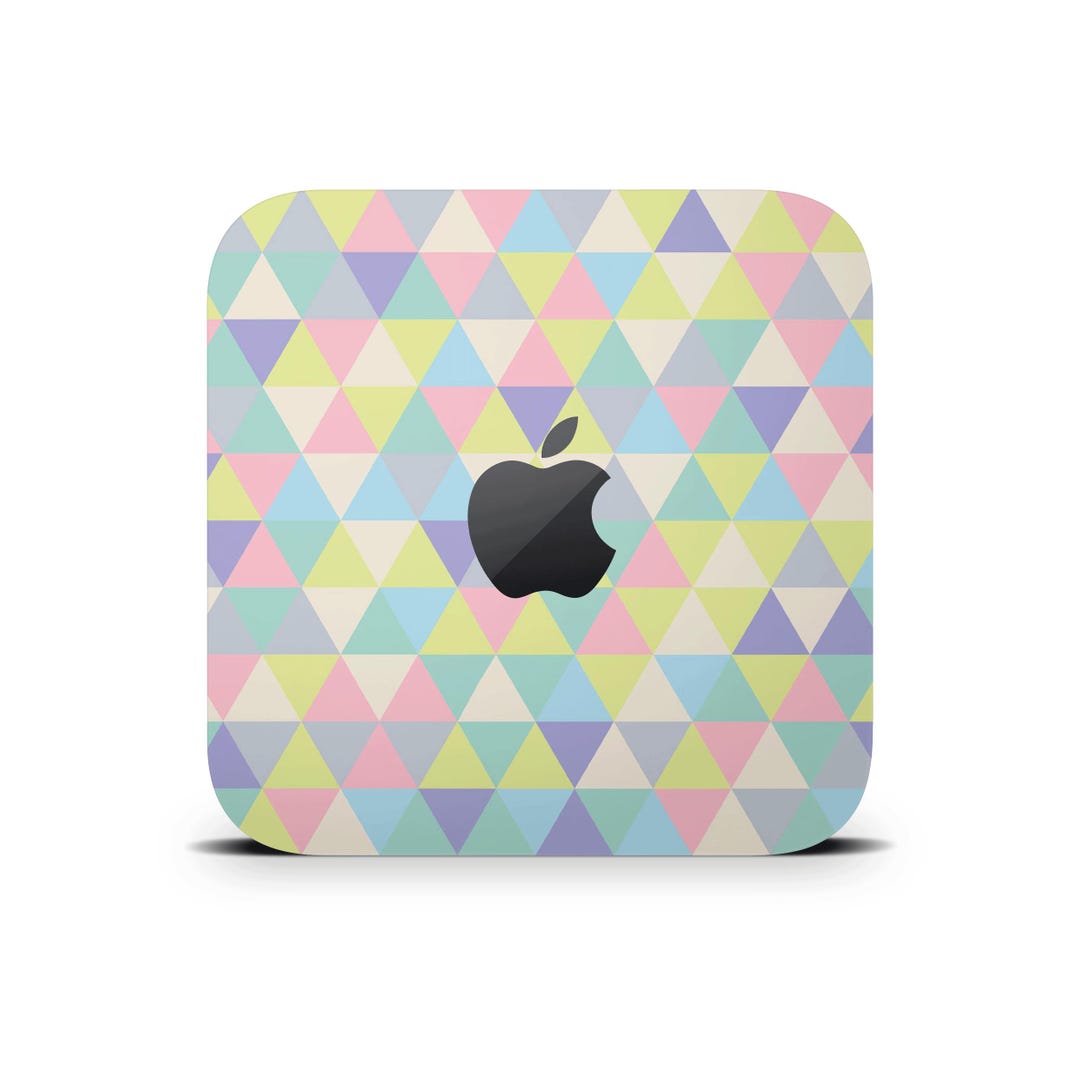 Pastel Triangles Mac Mini Skin, Mac Mini Decorative Wrap, Colorful ...