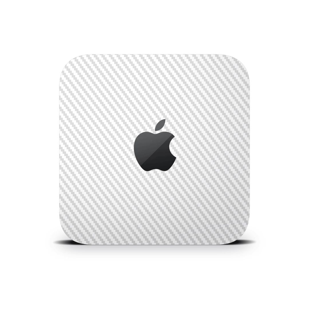 White Carbon Mac Mini Skin, Mac Mini Decorative Wrap, 3D Carbon Look ...