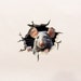 Cute Peeking Mouse in Mouse Hole Decal, 3d Realistic Mouse Hole Wall ...