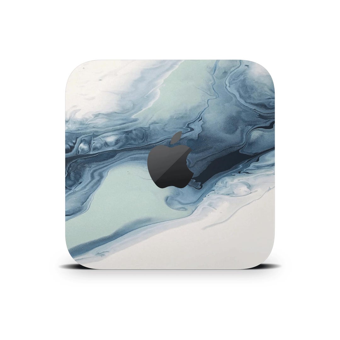 Aqua Marble Mac Mini Skin, Mac Mini Decorative Wrap, Marble Pattern ...