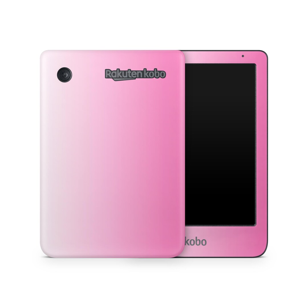 Gradient Pink and White Kobo Protective Skin, Kobo Cover Vinyl Wrap ...