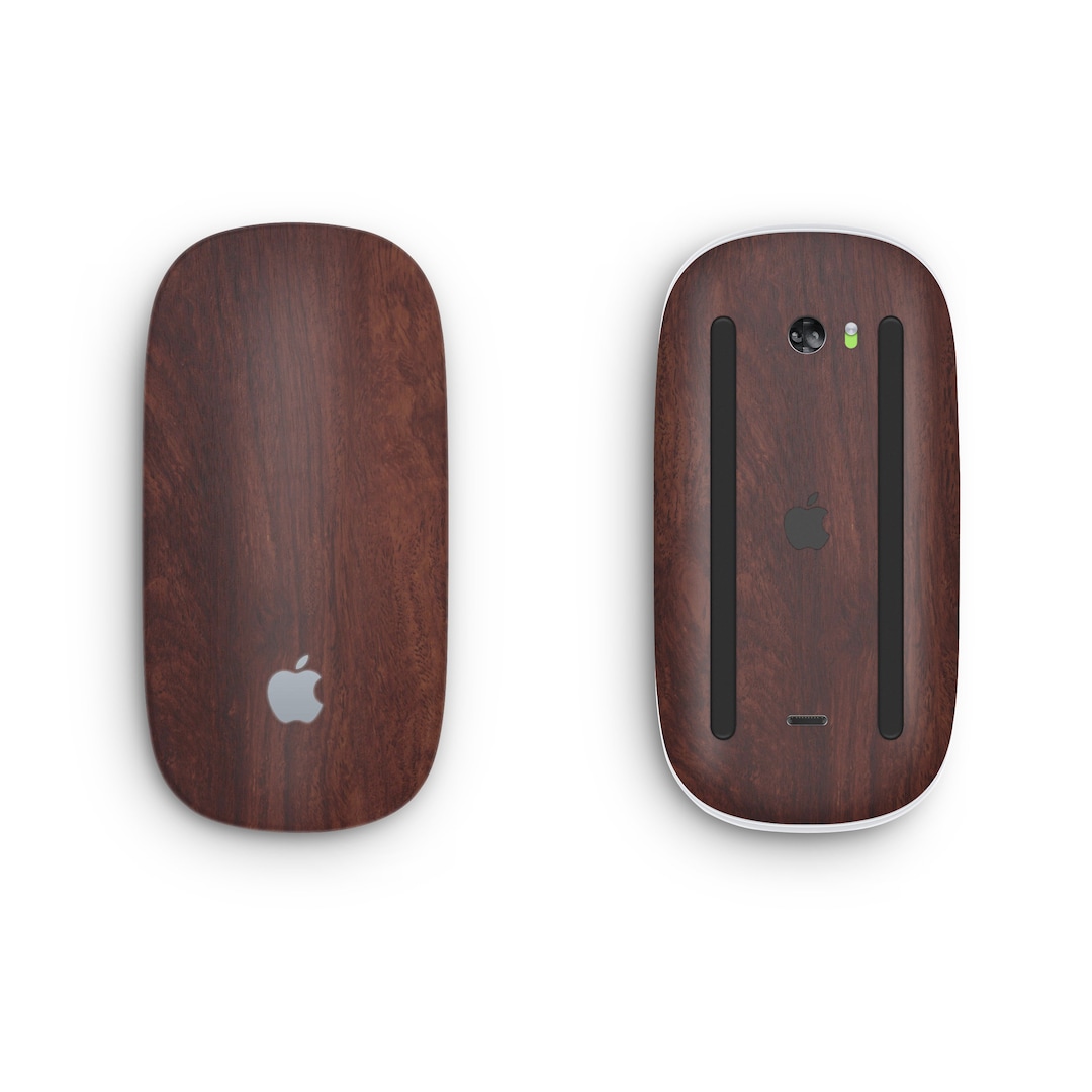 Mahogany Wood Protective Skin for Apple Magic Mouse, Printed Vinyl Wrap ...