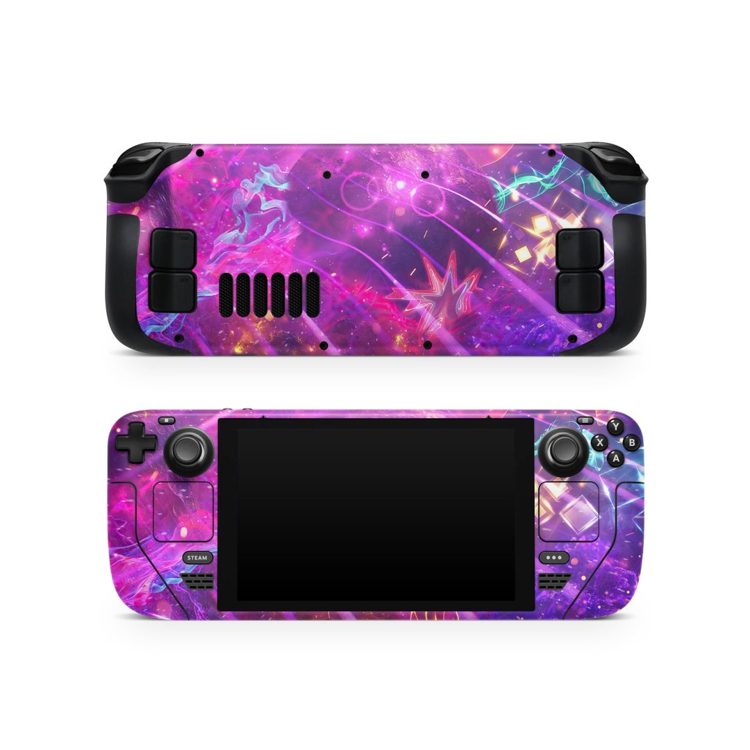 Neon Galaxy Steam Deck Skin, Skins for Steam Deck Oled, Precut Printed ...