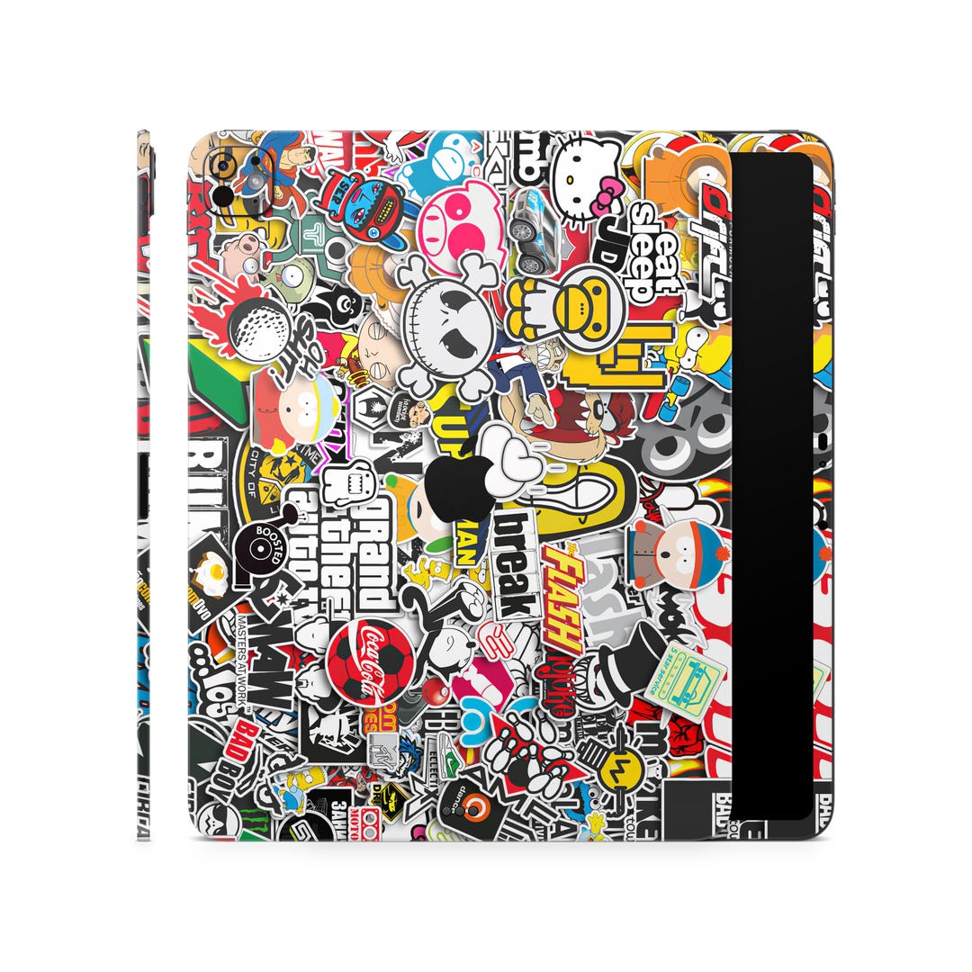 Sticker Bomb Skin for Apple Ipad, Bombing Pattern Wrap, iPad Protective ...