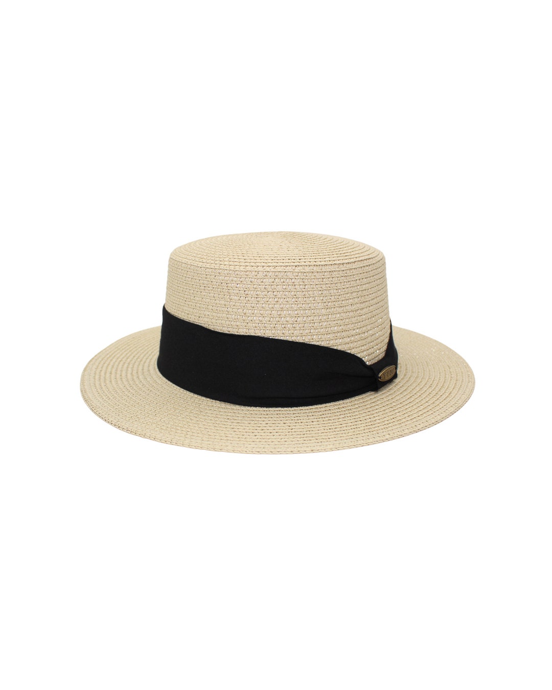 Women's Short Brim Toyo Straw Boater Hat - Etsy