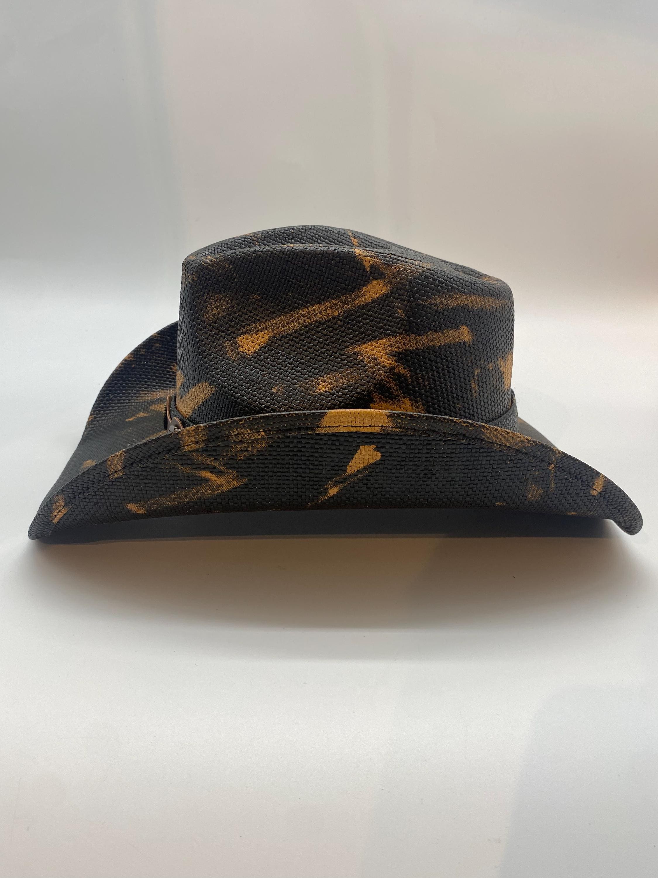 Men's Black & Tea Stain Color Cowboy Hat - Etsy
