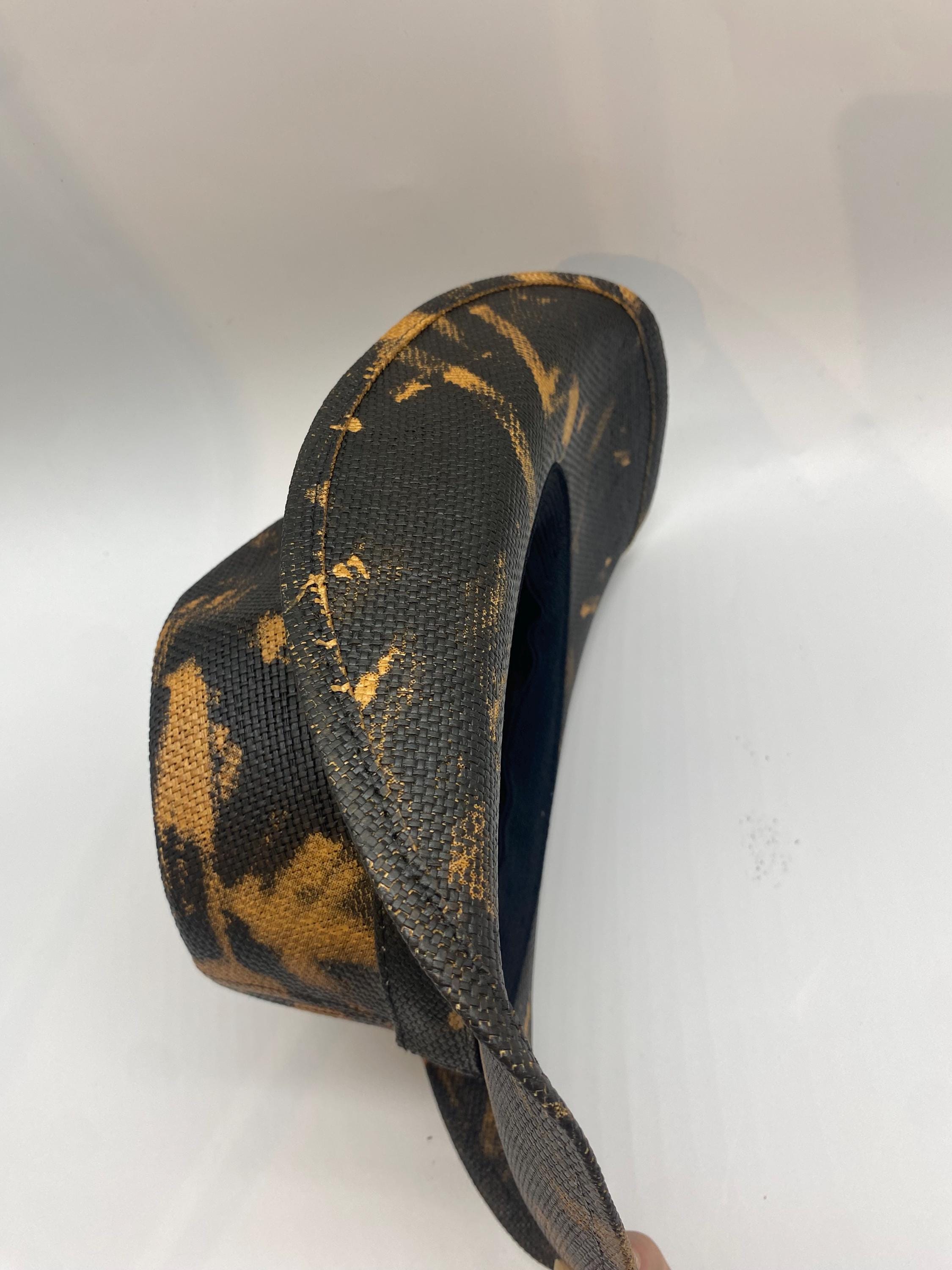 Men's Black & Tea Stain Color Cowboy Hat - Etsy