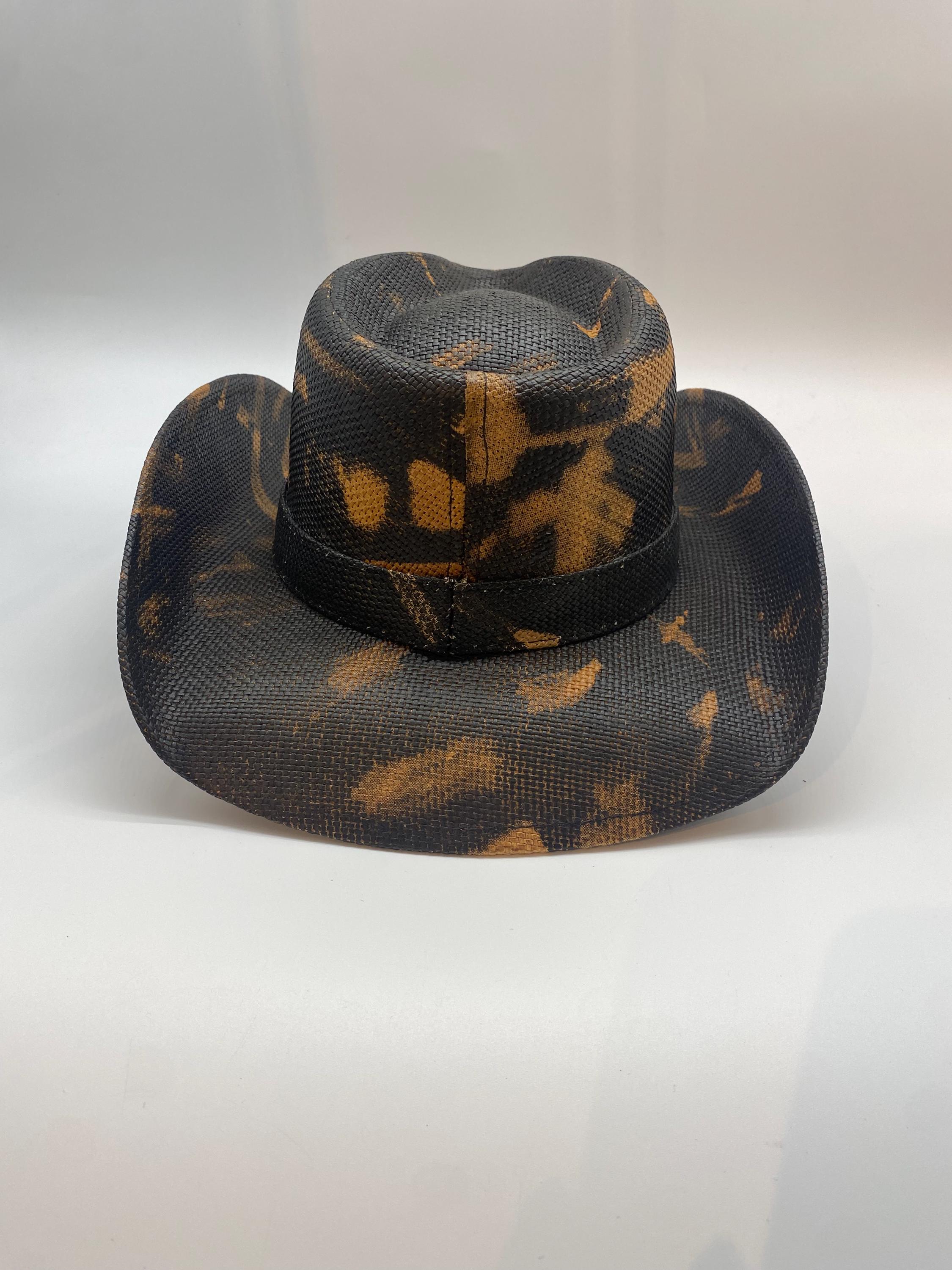 Men's Black & Tea Stain Color Cowboy Hat - Etsy