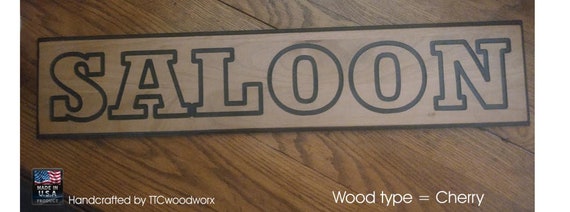 SALOON Sign-old West Sign Rustic Sign Hand Painted Sign - Etsy