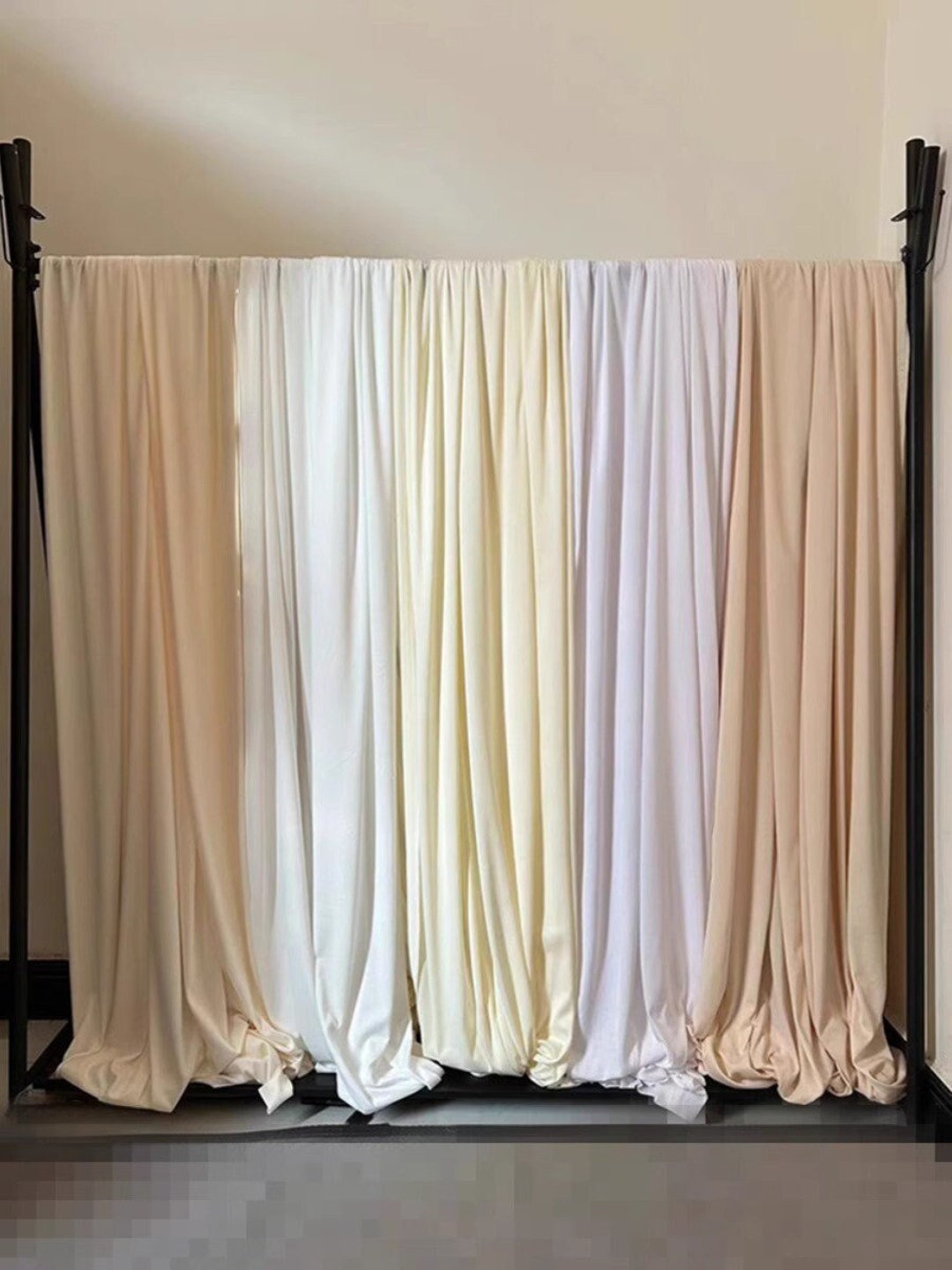 White Chiffon Wedding Drapery, Arch Window Scarves, Bed Canopy Scarf ...