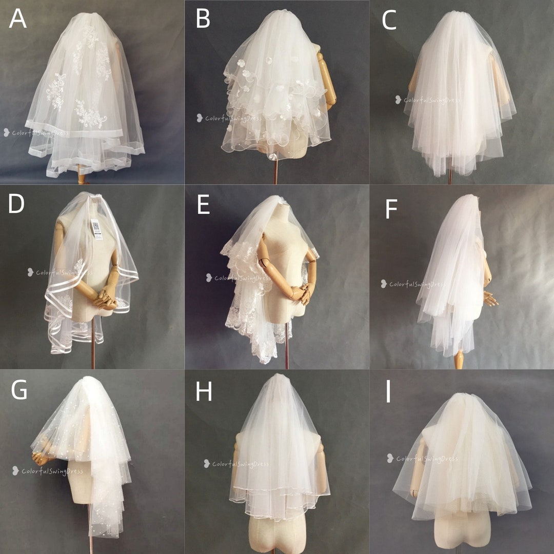 Fluffy Wedding Veil, Personalized Colors Veil, Bridal Wedding Veil ...