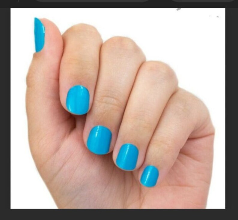 Color Street Nail Strips 100% Real Nail Polish BLUE-DAPEST - Etsy
