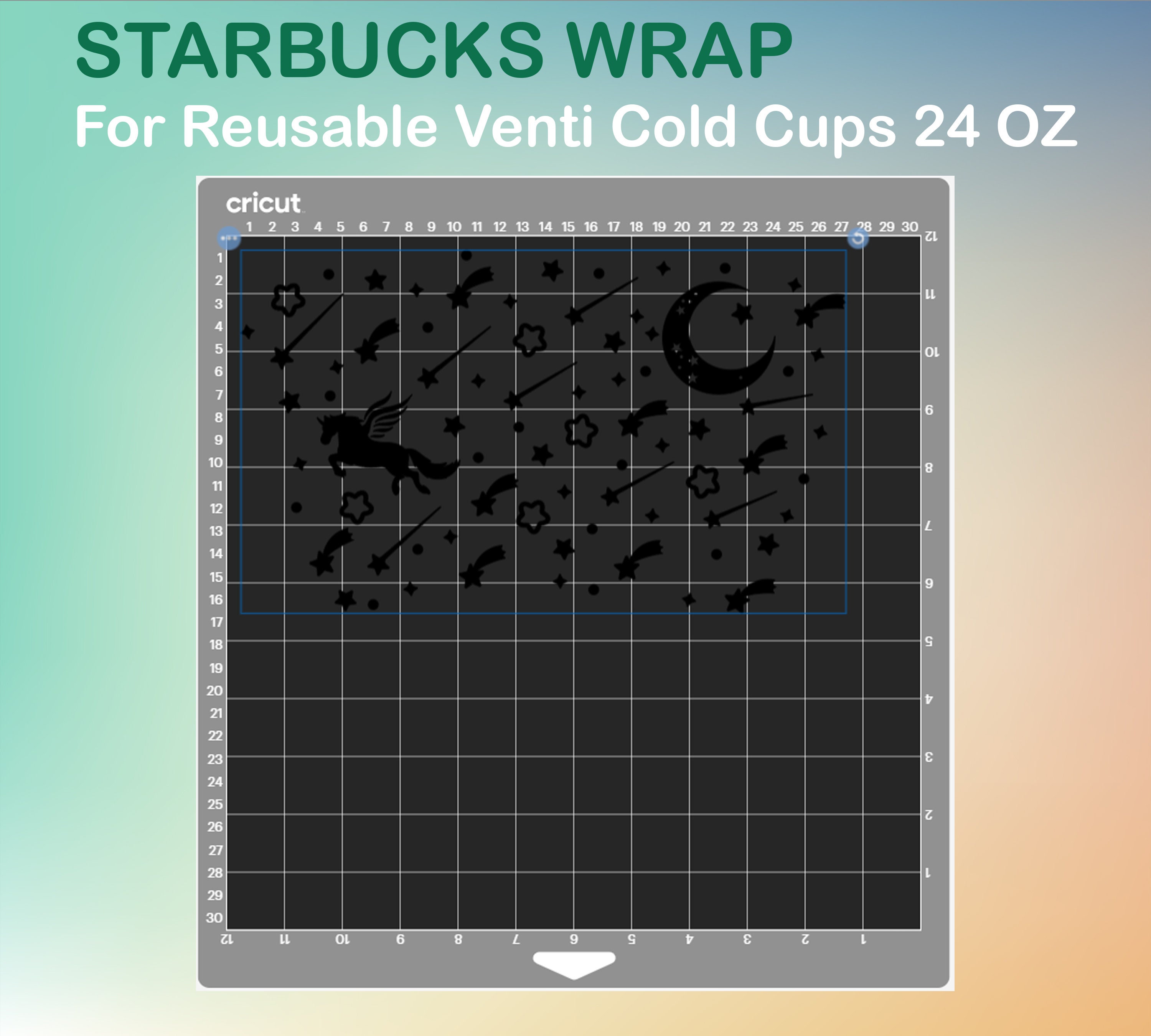 Starfall Starbucks Cups No Hole Star Wrap for Venti Cold Cup - Etsy