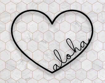 Aloha Palm Tree Sign Metal Aloha Palm Tree Island Sign Metal - Etsy