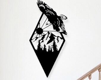Flying Eagle Sign Metal Wall Art - Etsy